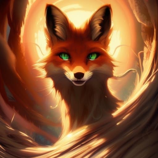 Epic majestic fox spirit potrait - AI Generated Artwork - NightCafe Creator