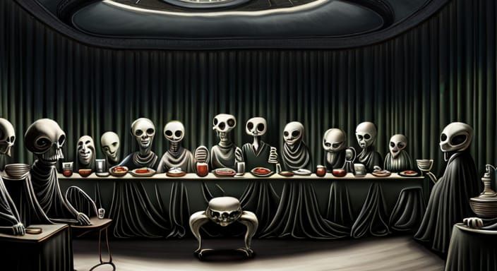 An Alien Last Supper - AI Generated Artwork - NightCafe Creator