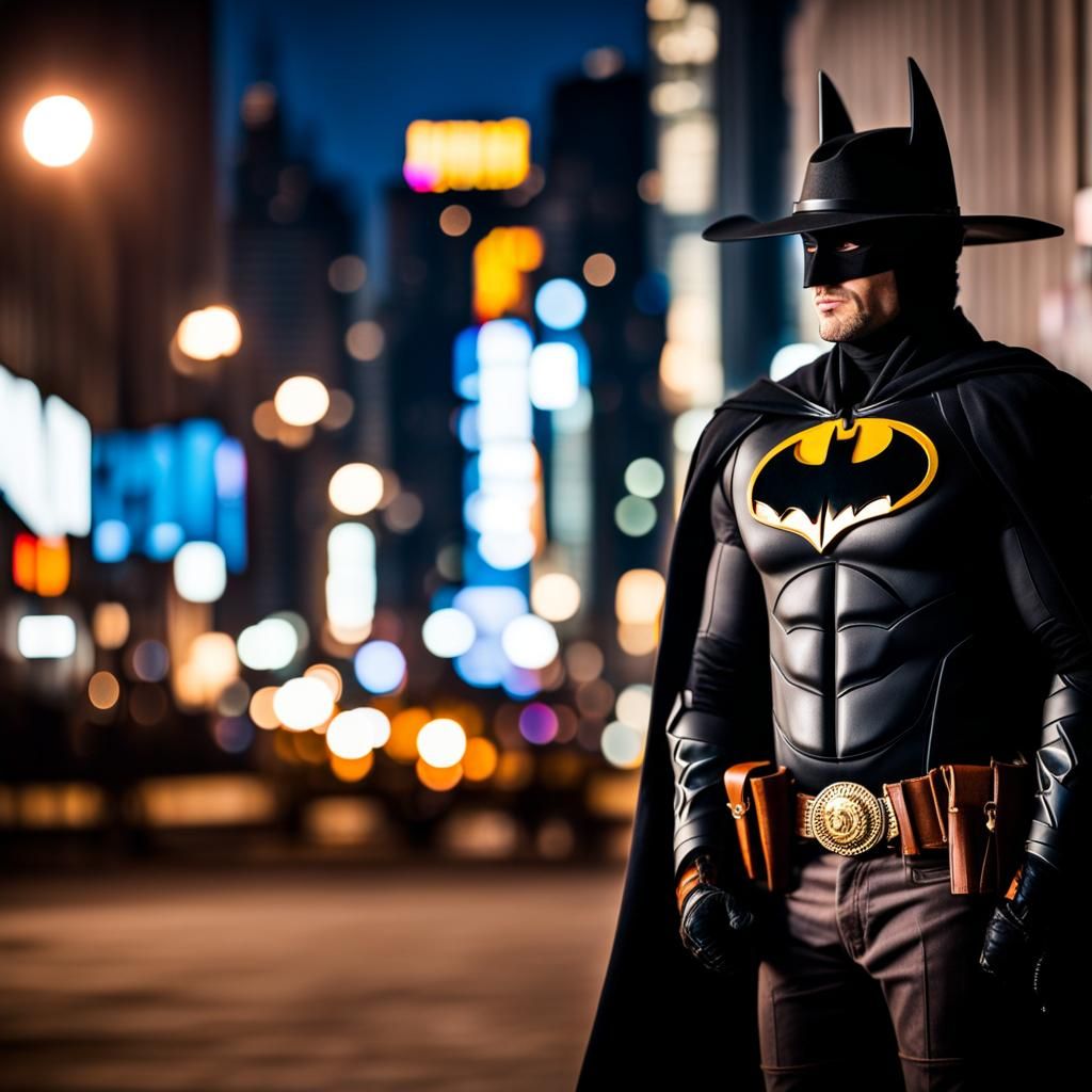 cowboy batman in western gotham city - AI Generated Artwork - NightCafe ...