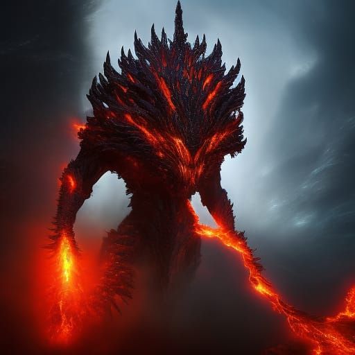 Magma Titan - AI Generated Artwork - NightCafe Creator