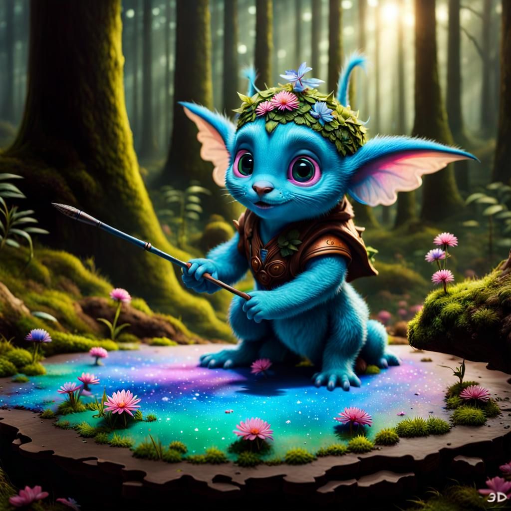 Magical Fae Creature - AI Generated Artwork - NightCafe Creator