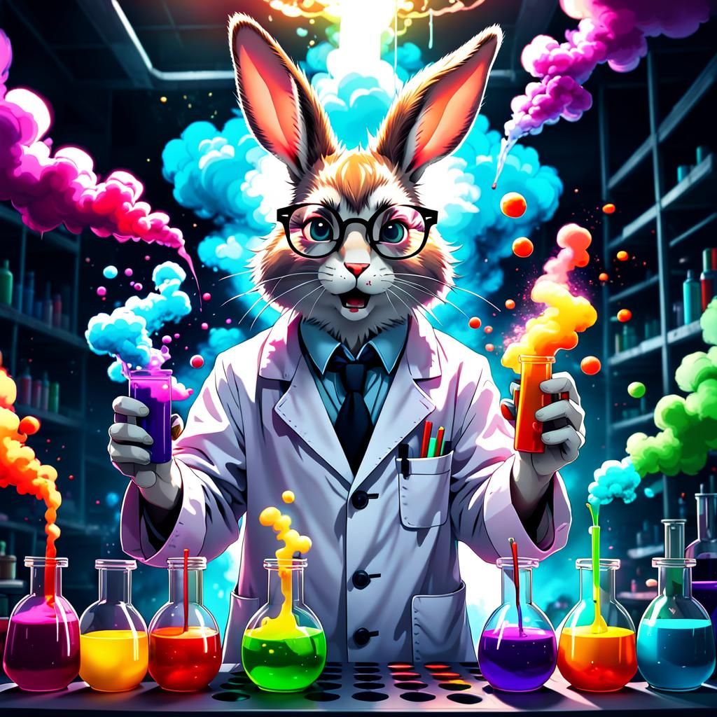 Professor rabbit - AI Generated Artwork - NightCafe Creator