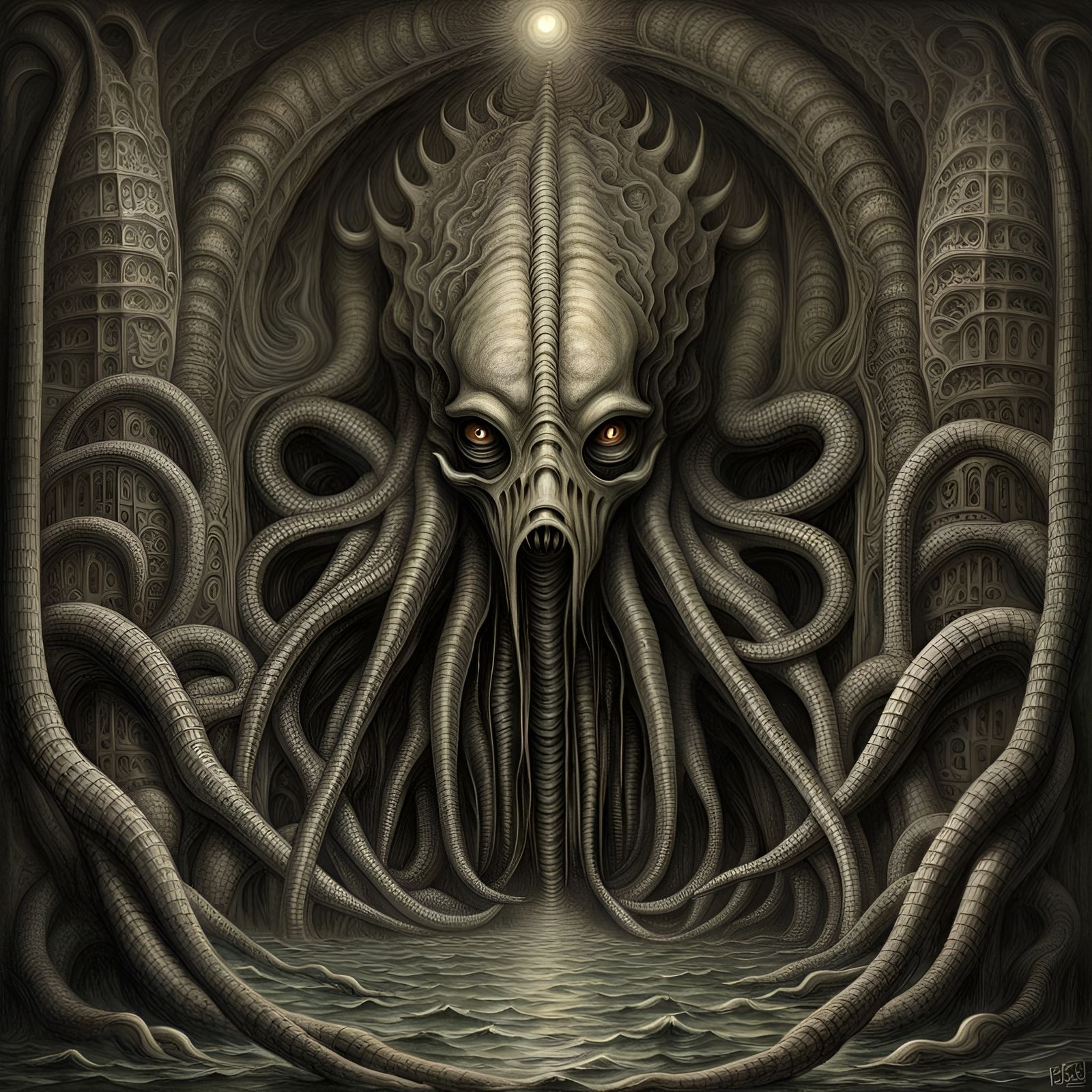 Entrance to Dagon's domain - AI Generated Artwork - NightCafe Creator