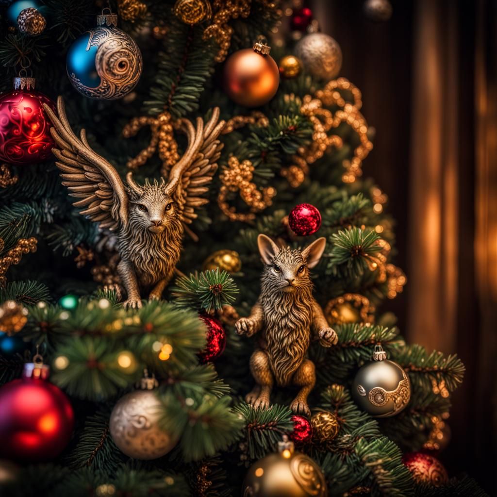 A Mythical Creature Christmas Tree - AI Generated Artwork - NightCafe ...
