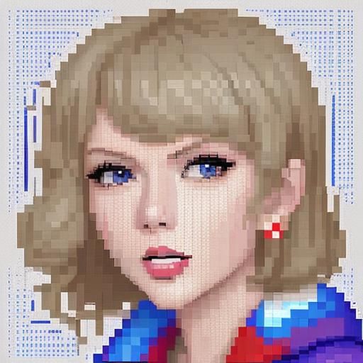 Pixel art work Taylor swift pixel art - AI Generated Artwork ...