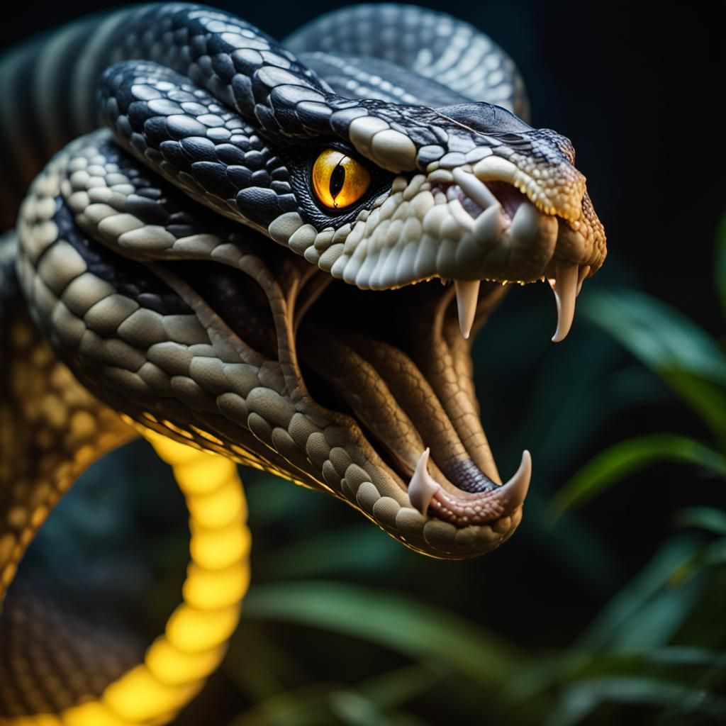 Unfriendly snake - AI Generated Artwork - NightCafe Creator