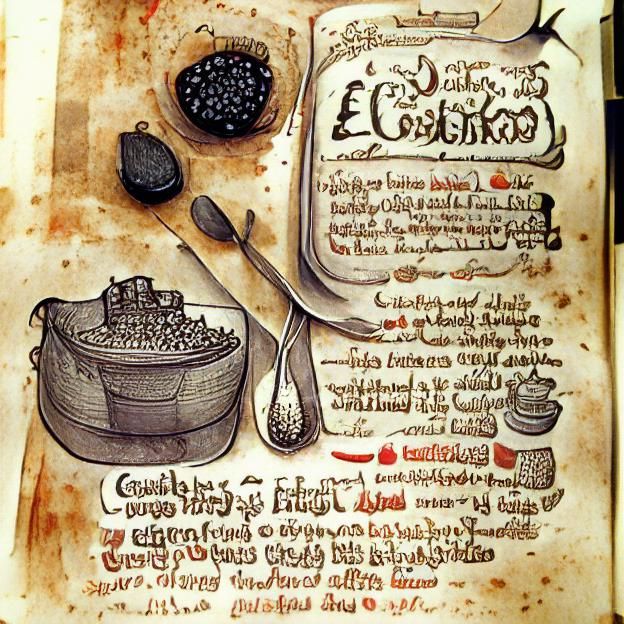 14th Century English Cookbook - AI Generated Artwork - NightCafe Creator