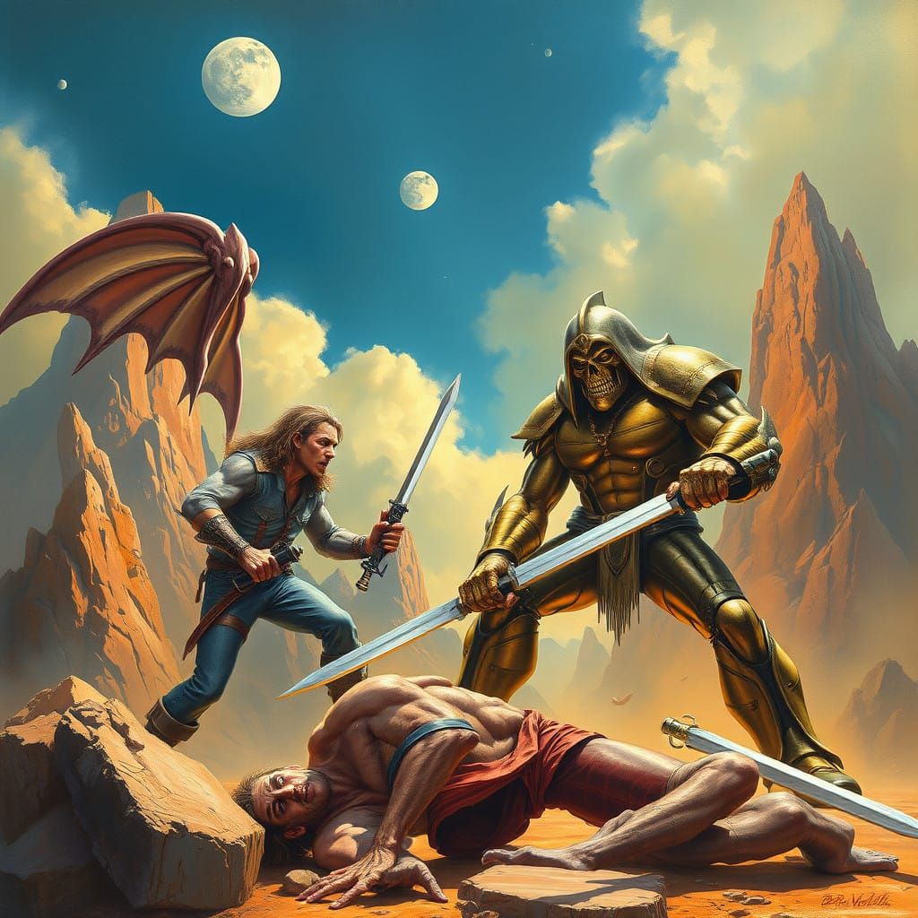 Art Simular to the animated Heavy Metal movie by artist Boris Vallejo