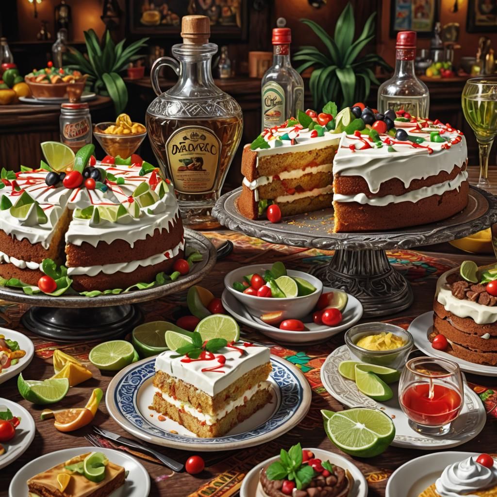 The Tequila Cake. - AI Generated Artwork - NightCafe Creator