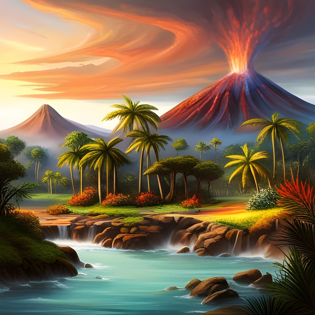 Volcano - AI Generated Artwork - NightCafe Creator