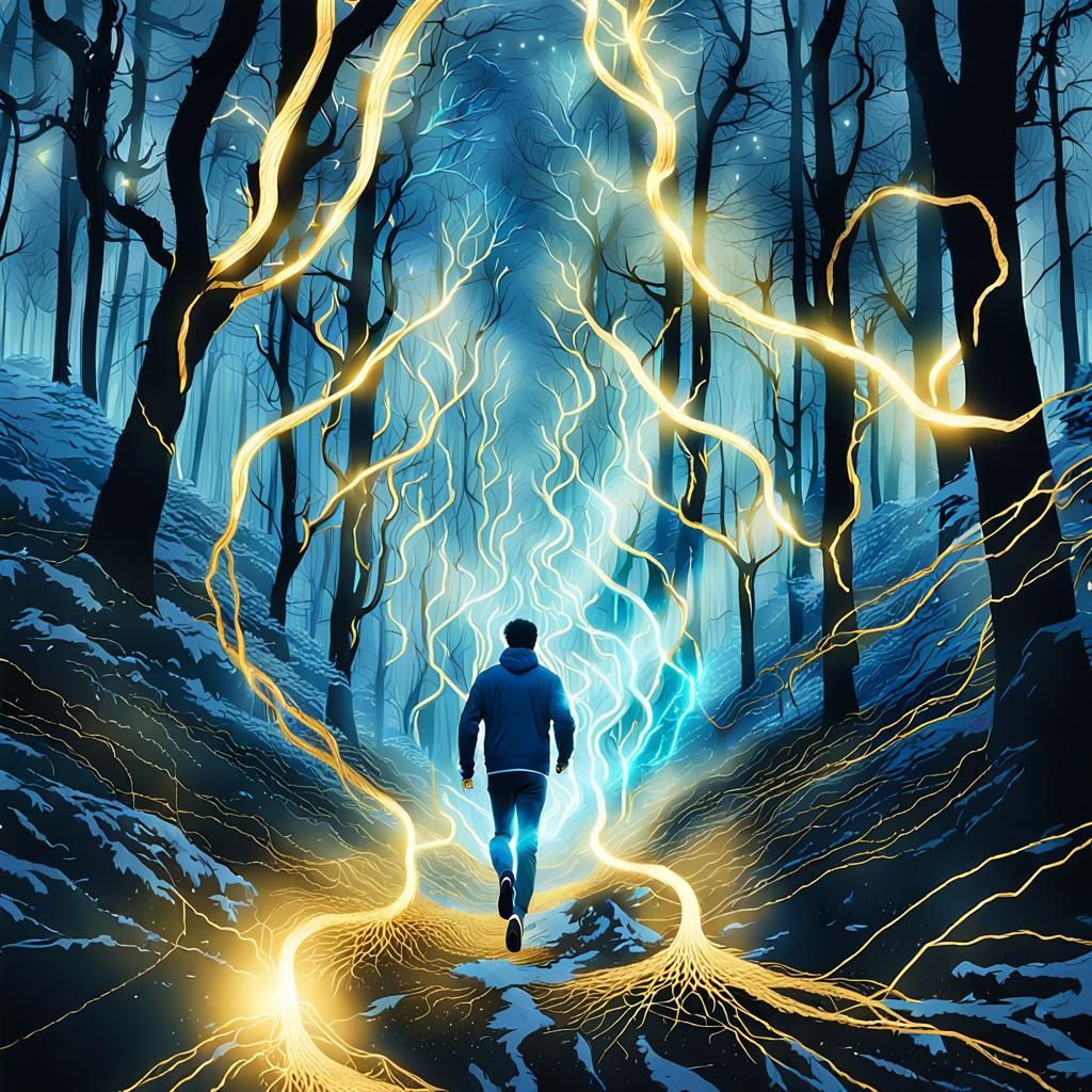 ELECTRIC PATH 7 - AI Generated Artwork - NightCafe Creator