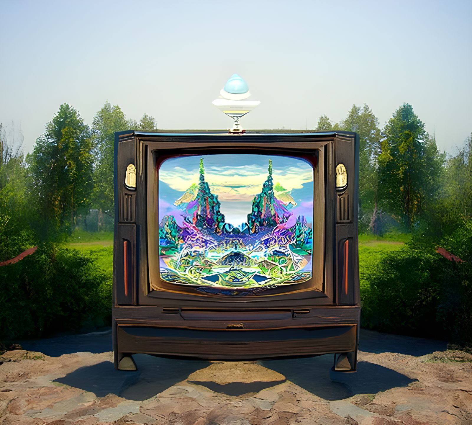 Watching Never Ending Story in the Garden - AI Generated Artwork ...