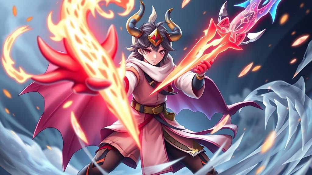 Cyberpunk-Inspired Pokémon Warrior: Hashira Master... - AI Art