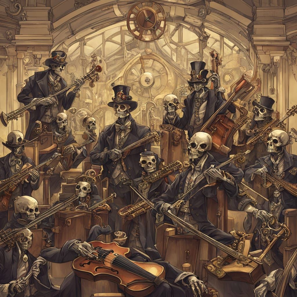 Undead orchestra - Surreal Steampunk Orchestra of Undead Mus...
