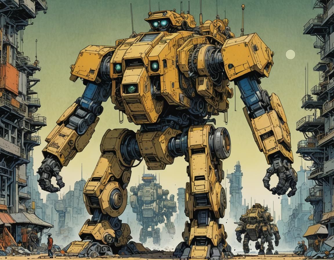 Demolition Bots Arrive in the Neighborhood - AI Generated Artwork - NightCafe Creator