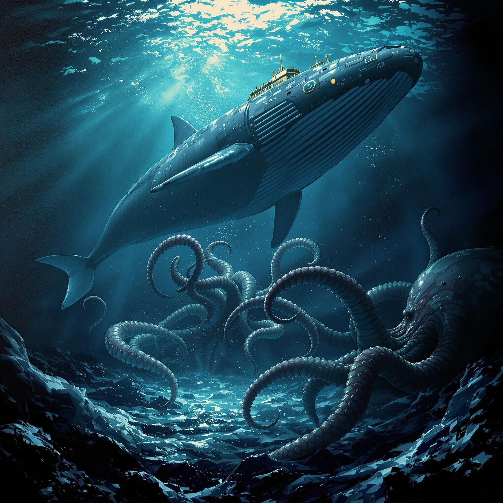 Nautilus whale visits the octopus gods