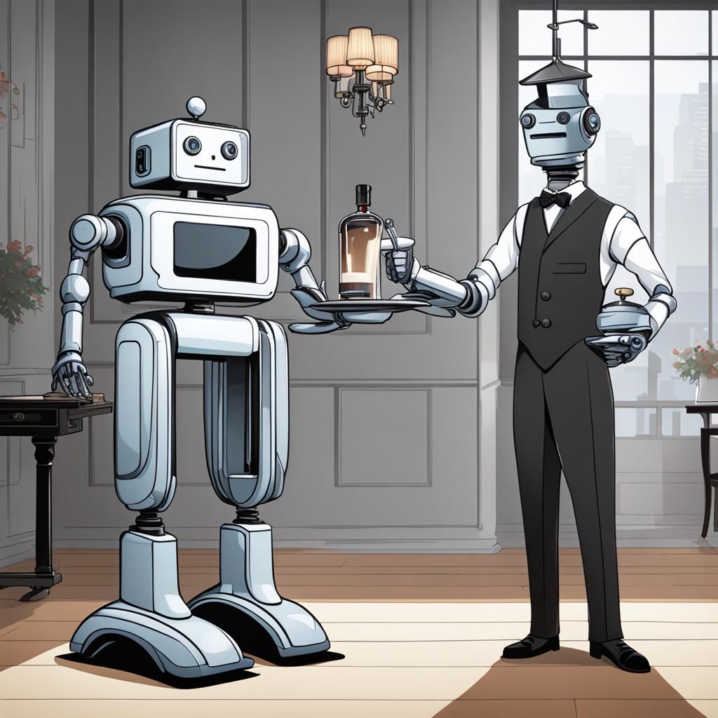 Robot Butler - AI Generated Artwork - NightCafe Creator
