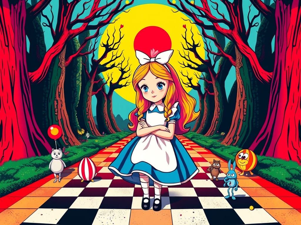 alice in wonderland pop art - Vibrant Pop Art Alice in Wonde...