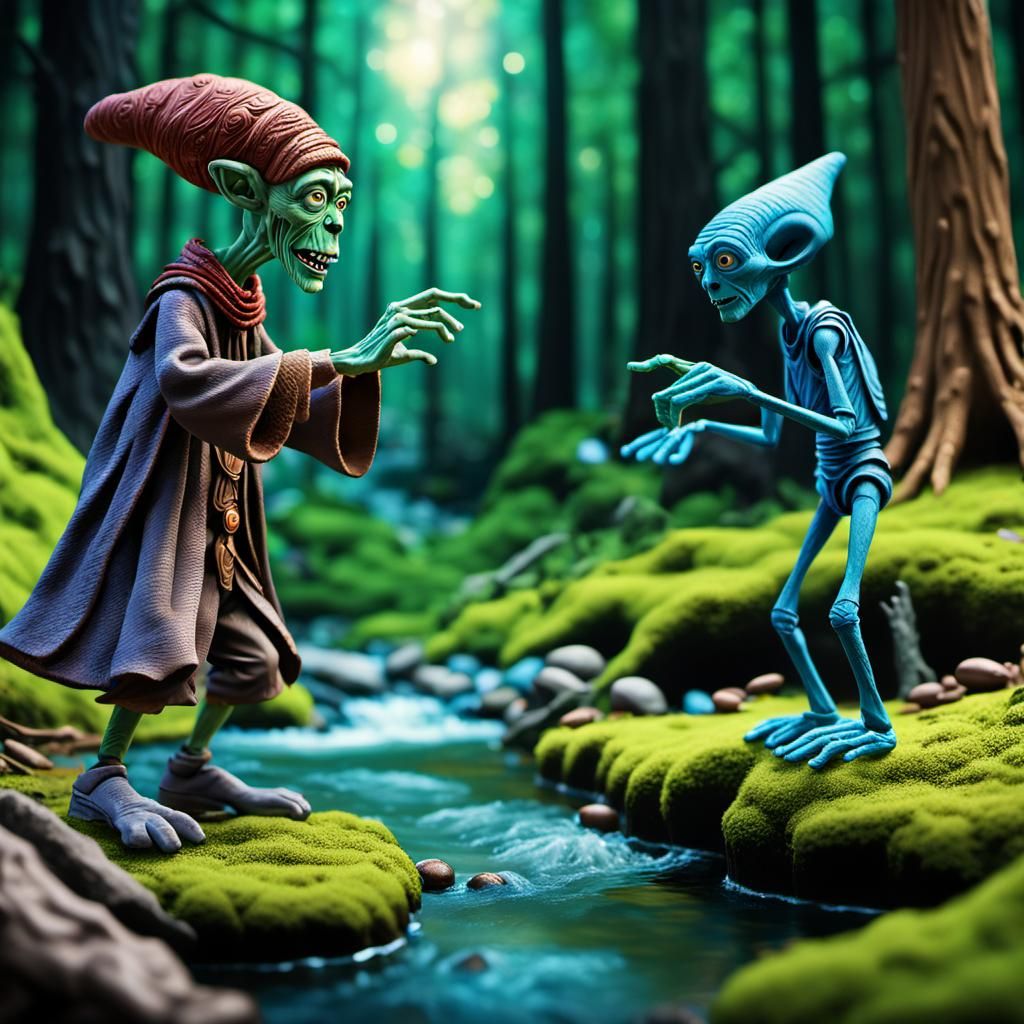 Goblin Wizard and Interdimensional Alien meet at the border of Reality ...