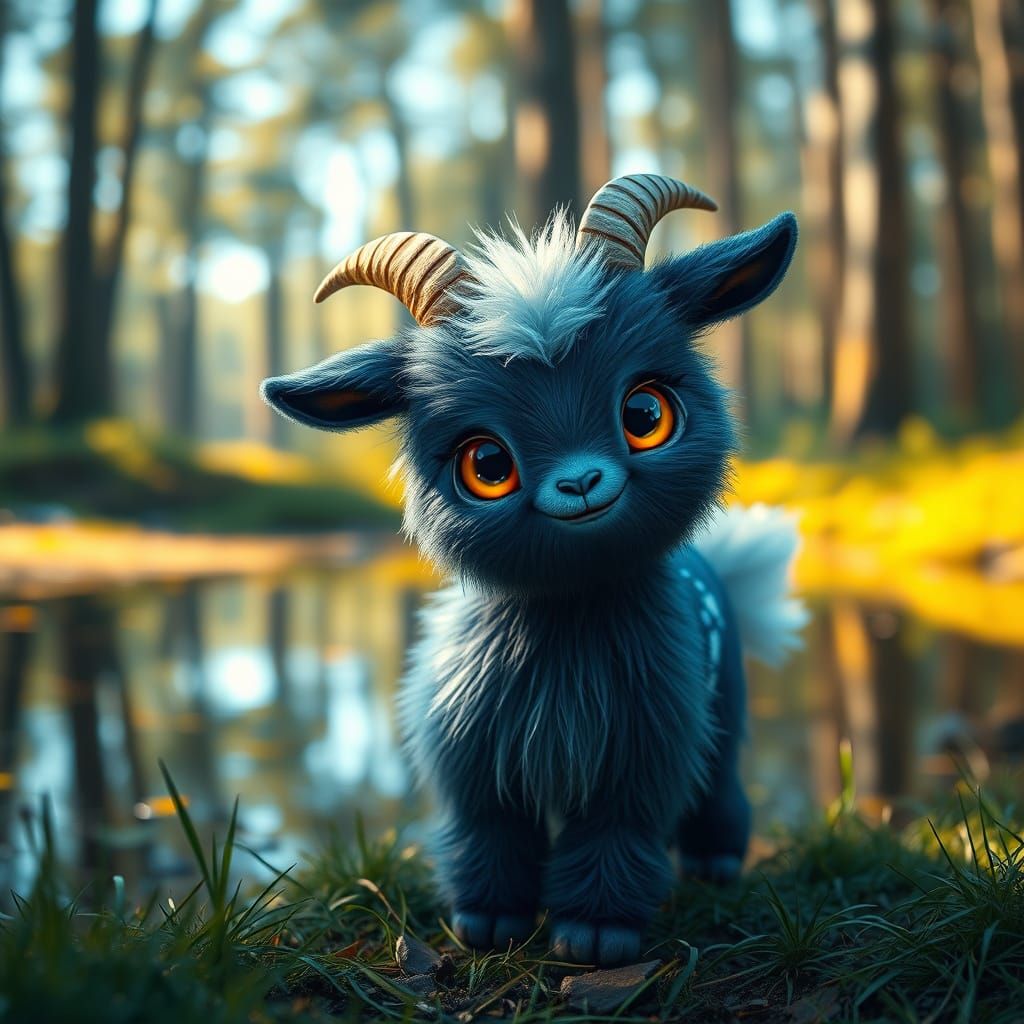 black spotted goaty - Enchanted Forest Companion Basks in Su...