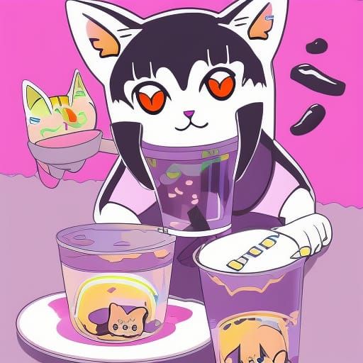 BobaCat - AI Generated Artwork - NightCafe Creator