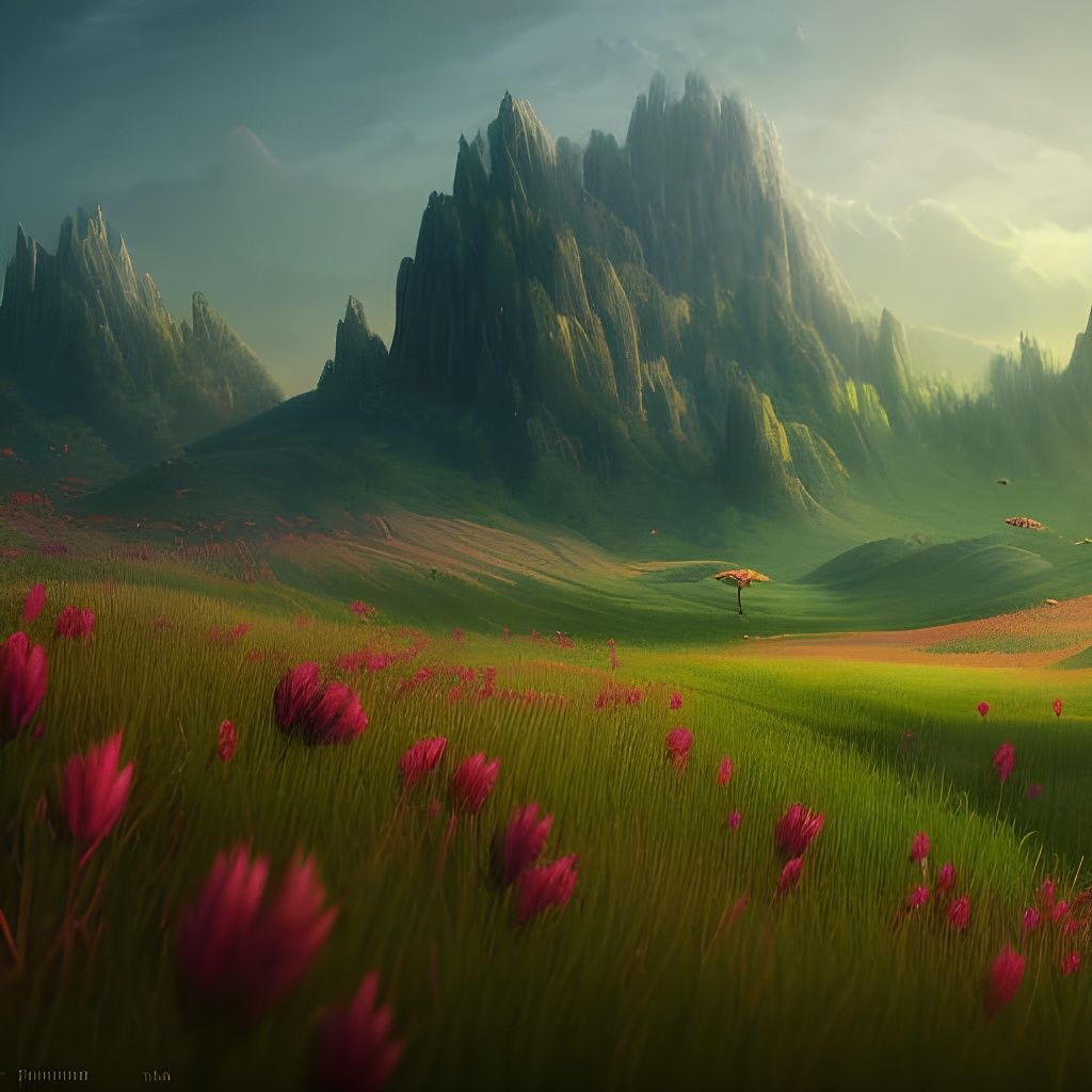 Joyful Land (with a song in the description) - AI Generated Artwork - NightCafe Creator