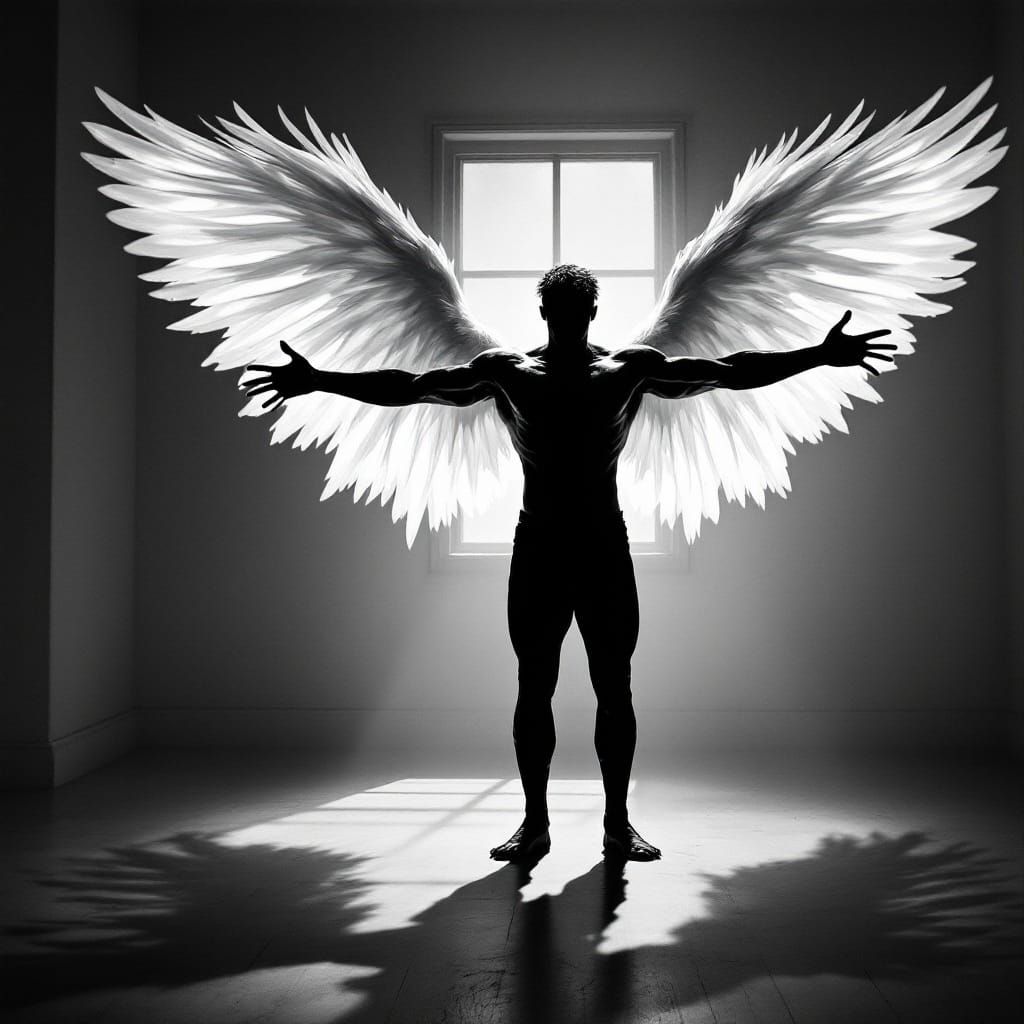 a monstrous Shadow - Monstrous Figure Emerges from Shadows