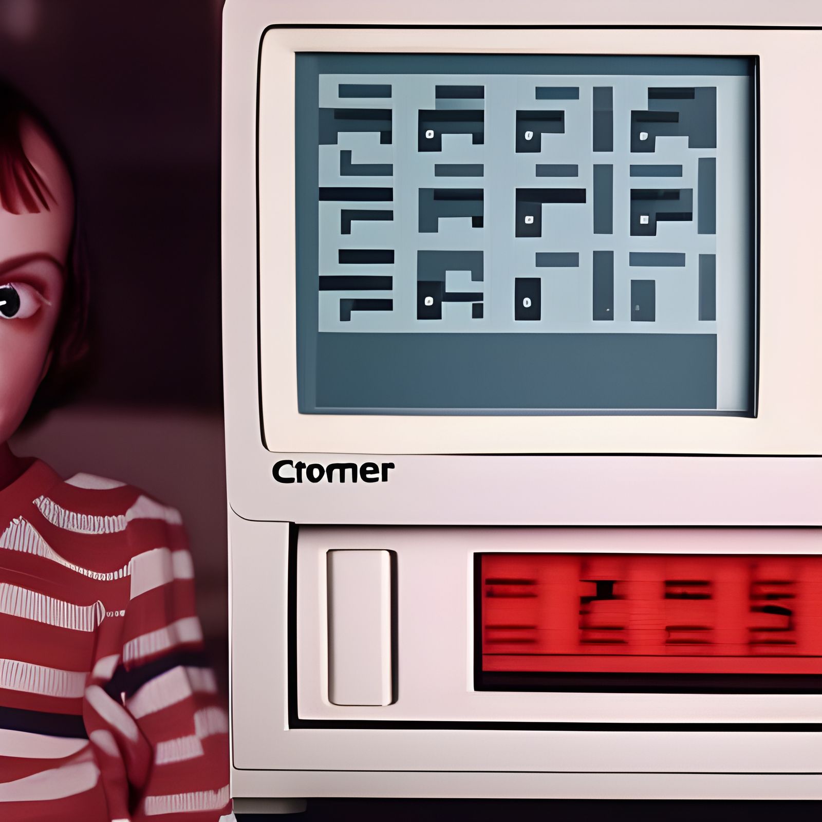 A 1982 computer Commodore PET binary code , redrum a scene from Stanley ...