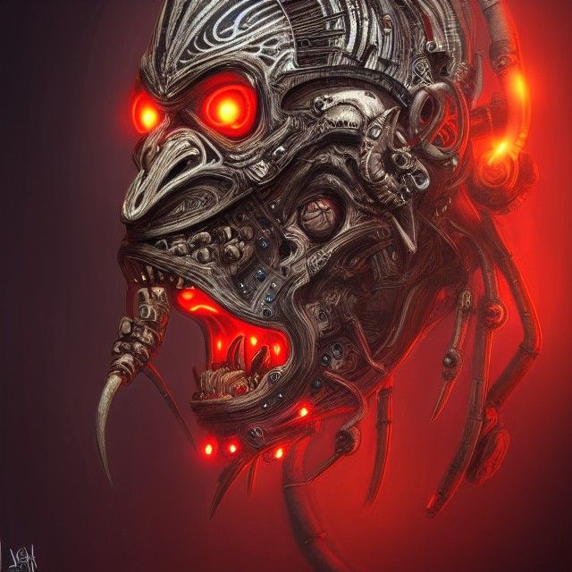 Demonic Cyborg ONI Mask : r/nightcafe