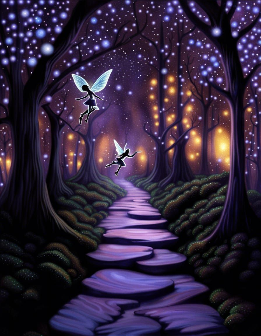 Photorealistic Fairies Flying with Pixie Dust - AI Art