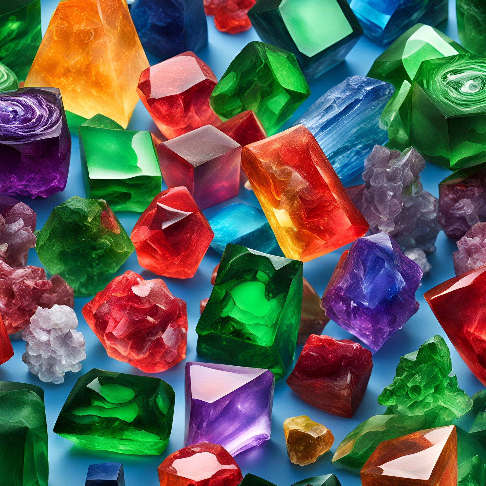 A beautiful still life of all the colors of Kryptonite - AI Generated ...