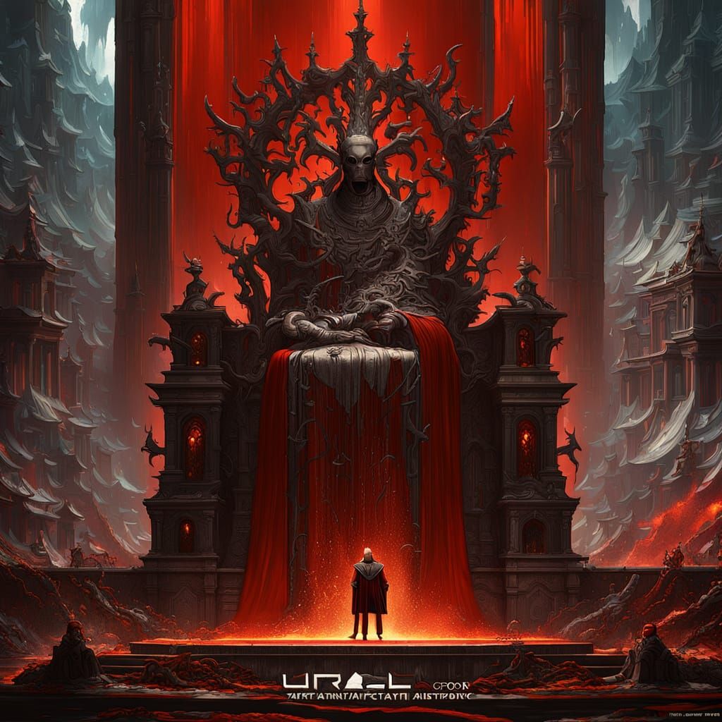 Devil Throne - Surreal Pope Reigns Supreme from Red Throne