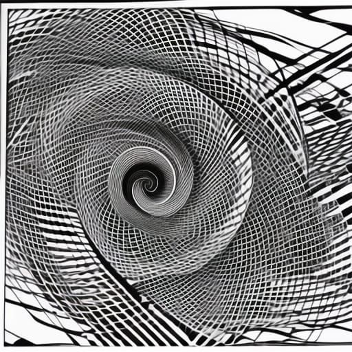 black and white whirl - AI Generated Artwork - NightCafe Creator