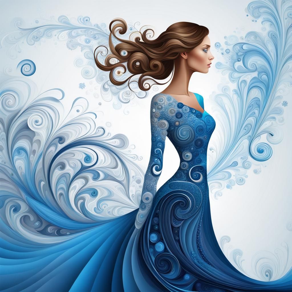 Swirl Lady - AI Generated Artwork - NightCafe Creator