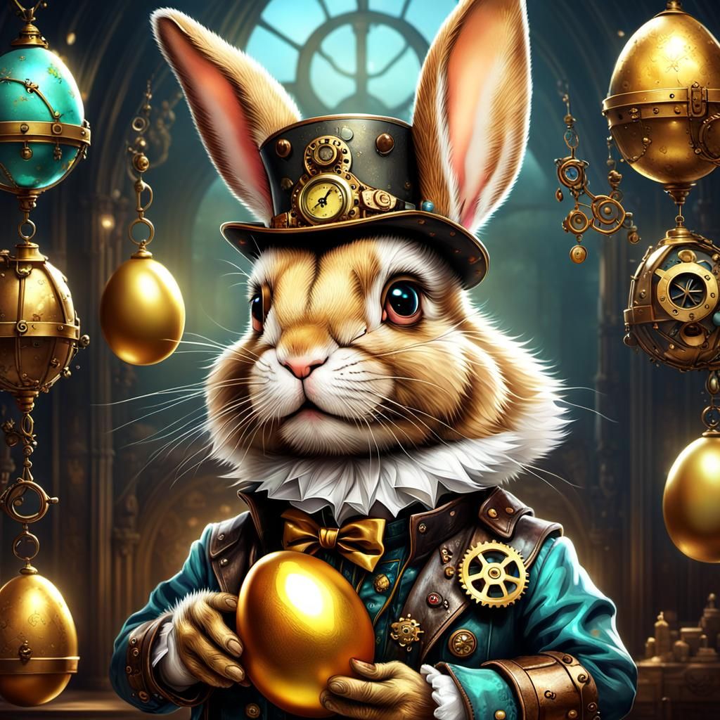 Steampunk Rabbit - AI Generated Artwork - NightCafe Creator