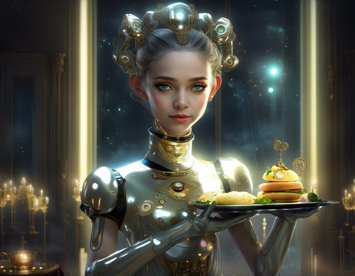 Robot Butler - AI Generated Artwork - NightCafe Creator