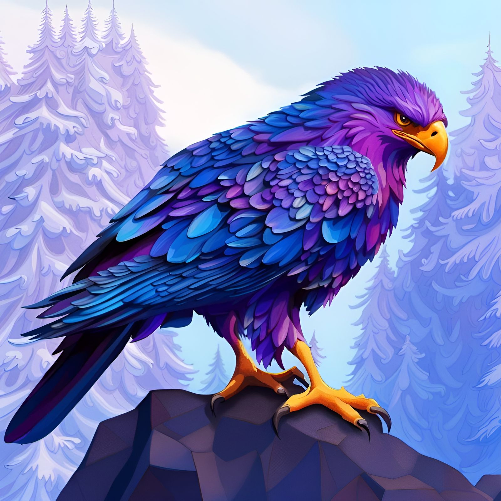 Violet Raptor - AI Generated Artwork - NightCafe Creator