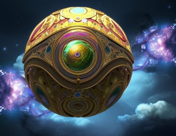 Cosmic Power Sphere - AI Generated Artwork - NightCafe Creator