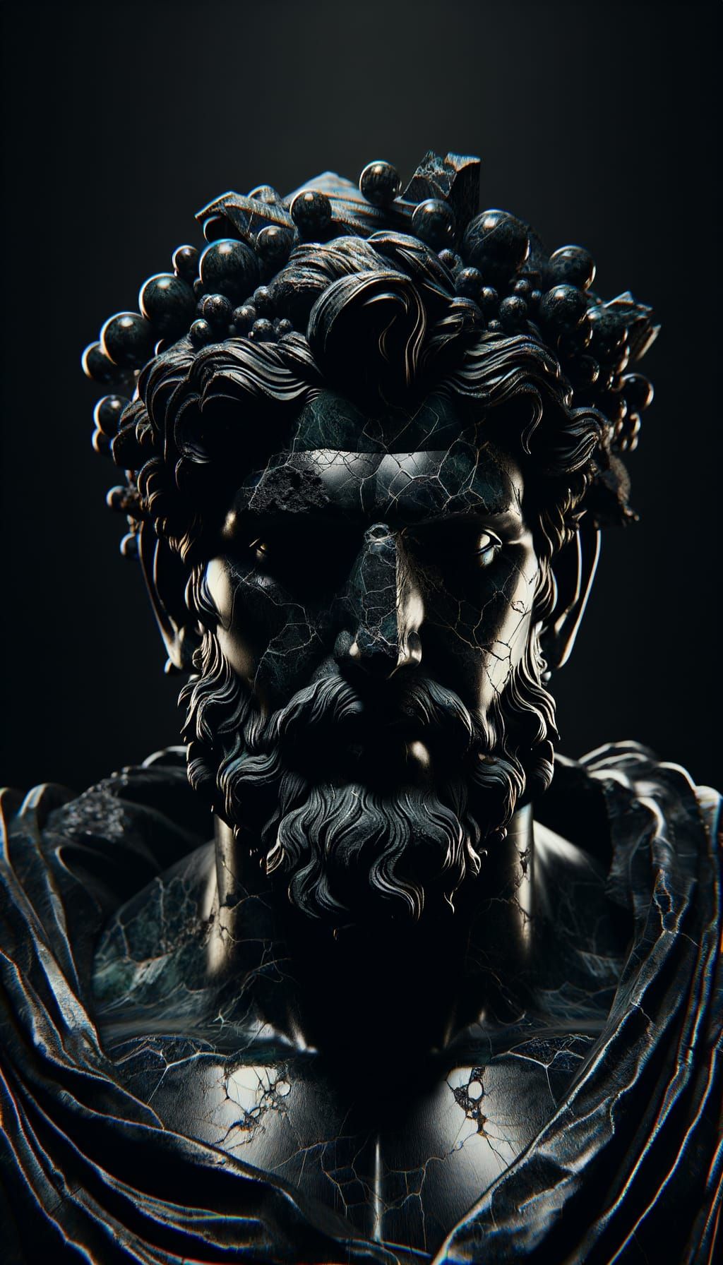 Obsidian statue of a greek god - AI Generated Artwork - NightCafe Creator