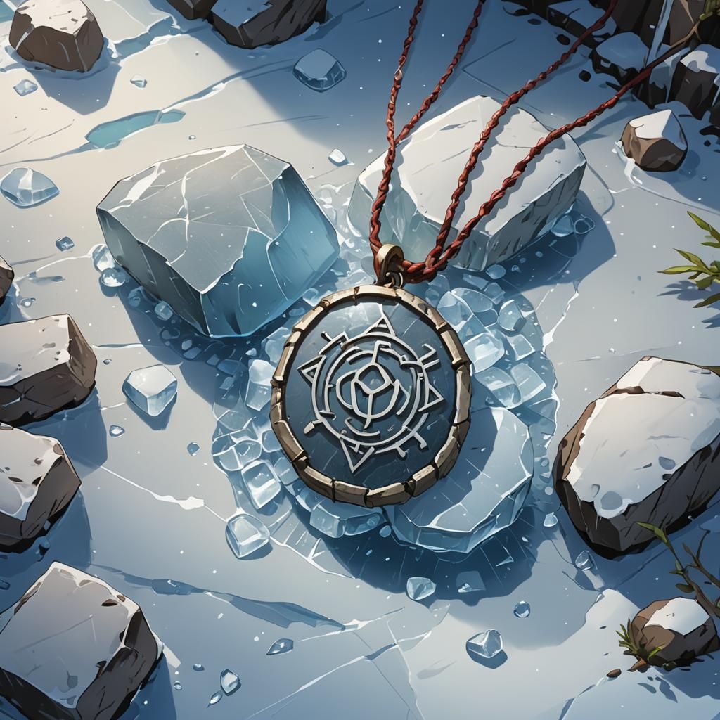 ice rune pendant - AI Generated Artwork - NightCafe Creator