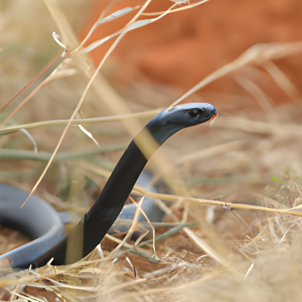 Melanistic black mamba - AI Generated Artwork - NightCafe Creator