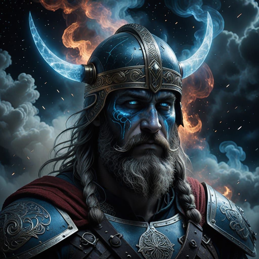 Cursed Viking - Viking Warrior in Nebulae