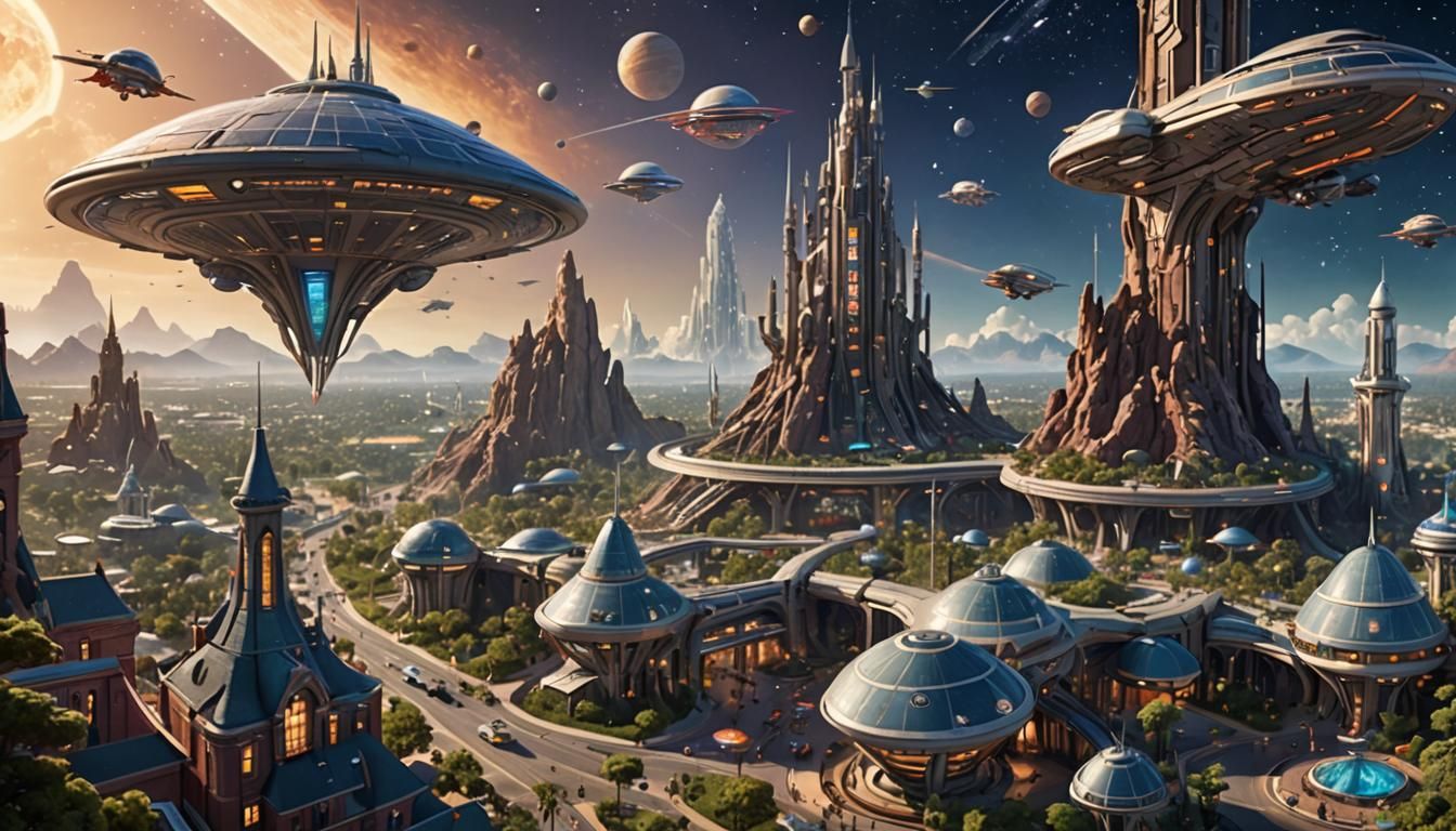 Moonhaven Spaceport in All its Glory (3 of 9), Elboron One Galaxy, by ...