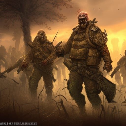 Men Zombie Soldiers - AI Generated Artwork - NightCafe Creator