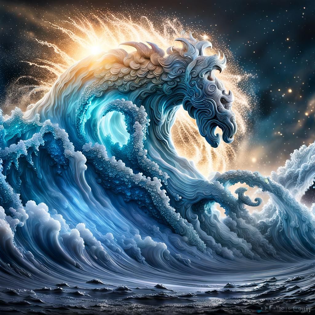 Monster wave - AI Generated Artwork - NightCafe Creator