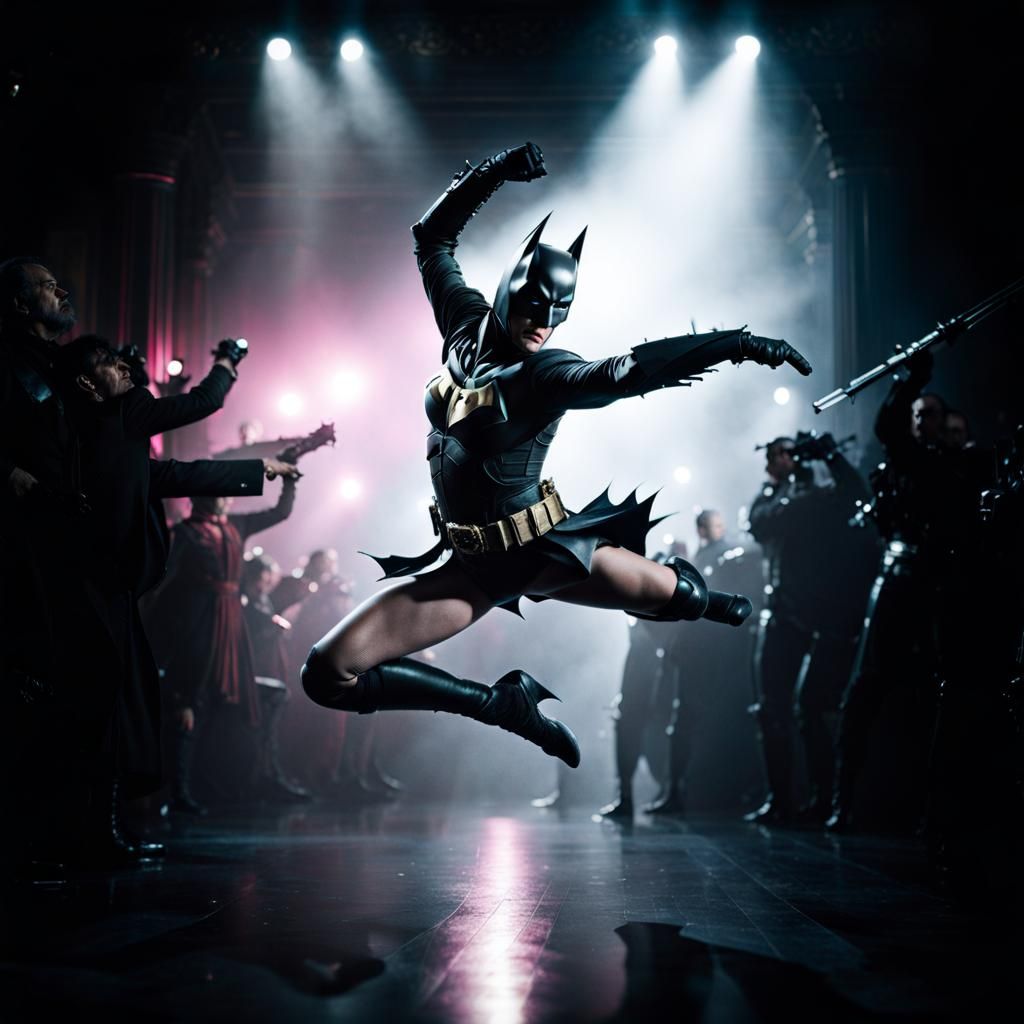 Batman dancing ballet - AI Generated Artwork - NightCafe Creator