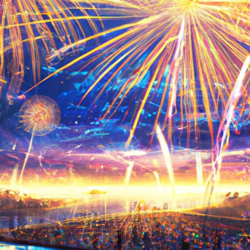 Fireworks Festival - AI Generated Artwork - NightCafe Creator