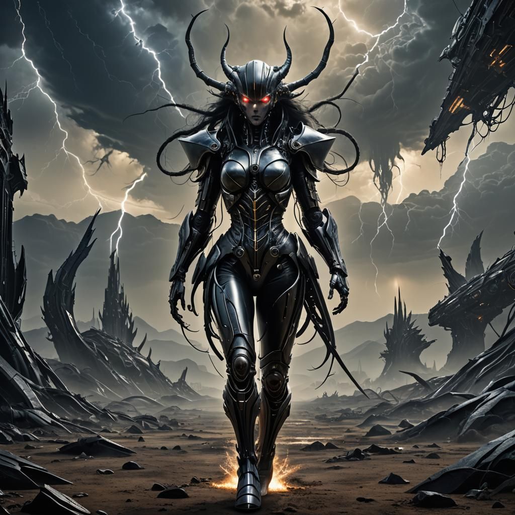 Demon Cyborg - AI Generated Artwork - NightCafe Creator