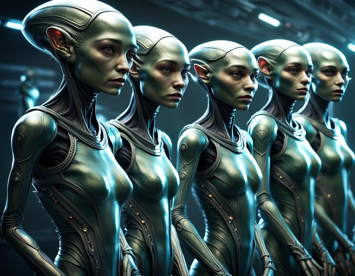 Alien cyborgs - AI Generated Artwork - NightCafe Creator