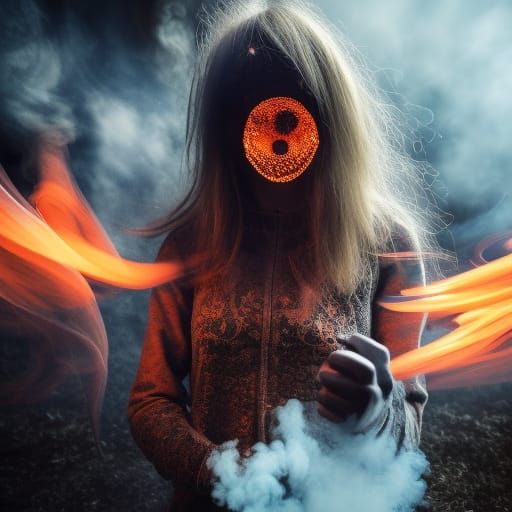 Fire girl - AI Generated Artwork - NightCafe Creator